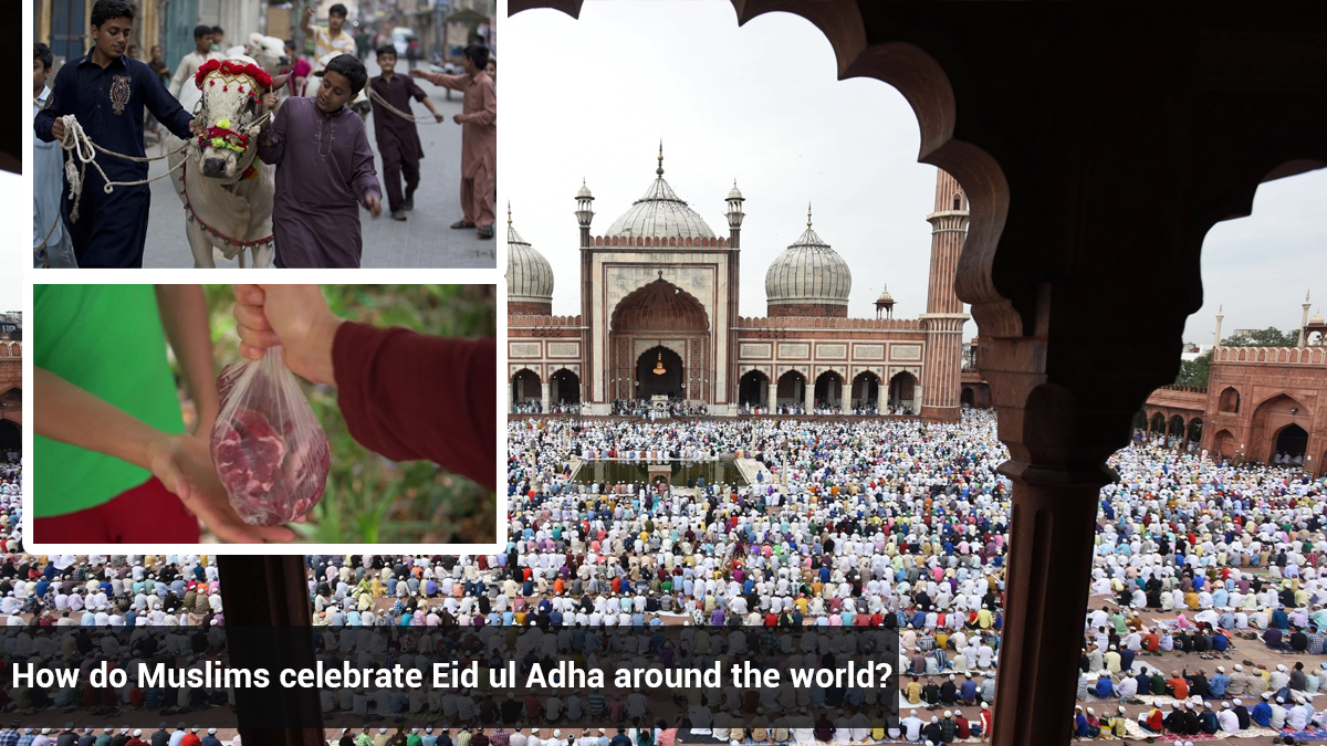 How do Muslims celebrate Eid ul Adha around the world?