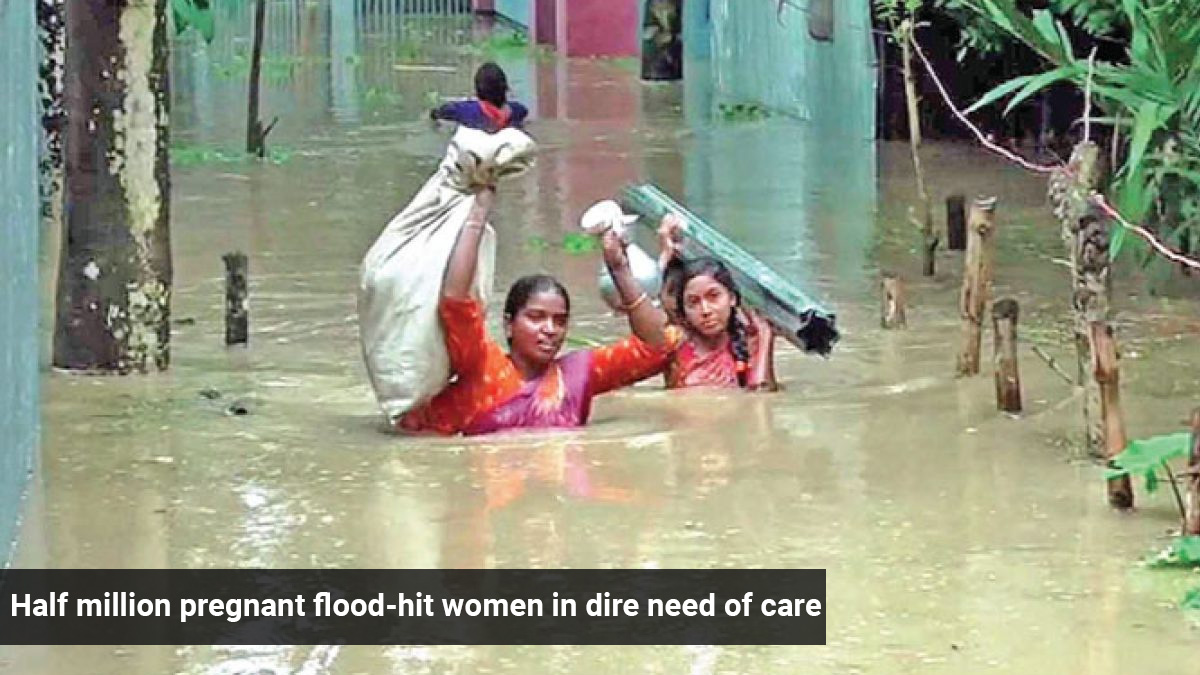 Half Million Pregnant Flood-Hit Women in Dire Need of Care