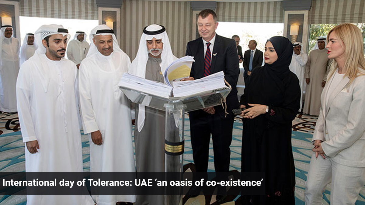 International Day of Tolerance: UAE ‘an Oasis of Co-existence’