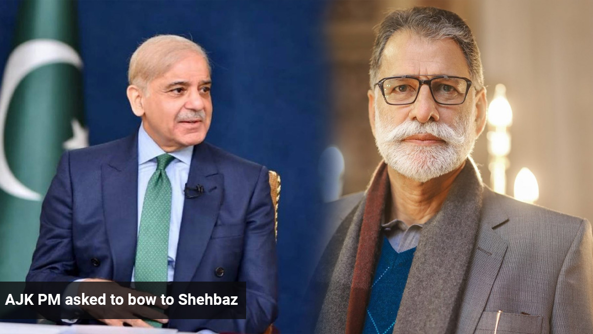 AJK PM Asked to Bow to Shehbaz