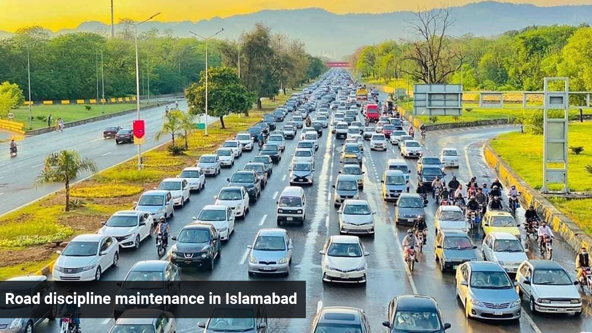 Road discipline maintenance in Islamabad