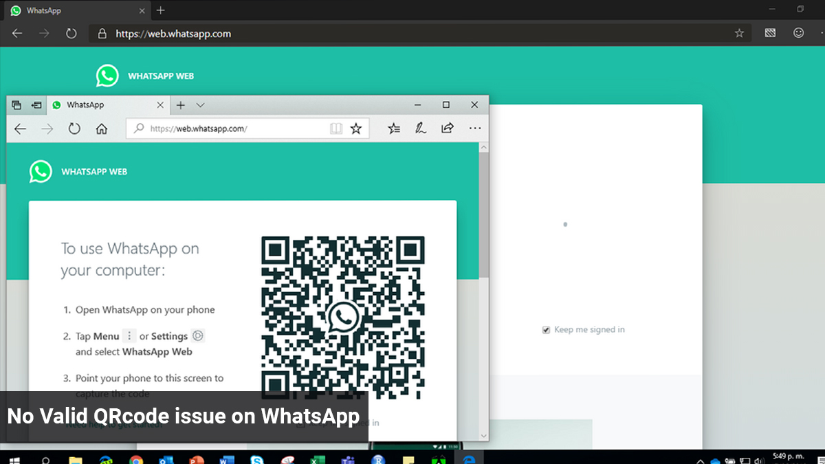 No Valid QRcode issue on WhatsApp