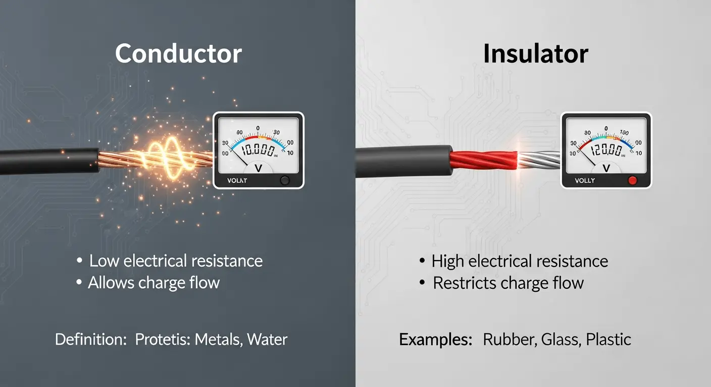 Difference Between Conductor and Insulator (Examples)